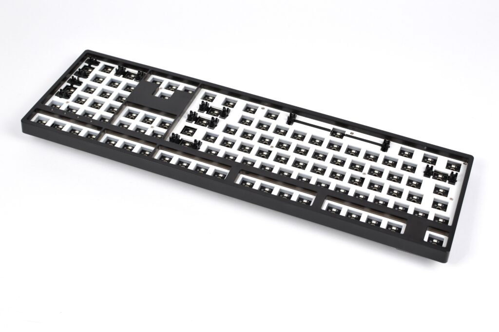 TK108 RGB Mechanical Keyboard Kit – Tri-Mode – Black – Keebco